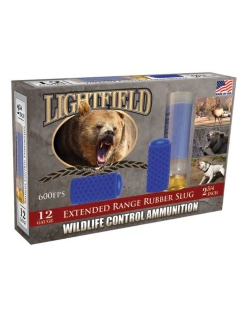 Lightfield 12 Gauge 2 3/4" Wildlife Control Extended Range Rubber Slug ...