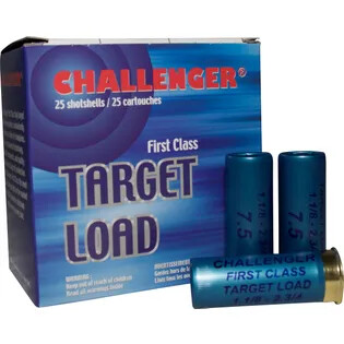 Challenger 12 Gauge 2 3/4" #7.5 Handicap Target Load (4x25 Rounds ...