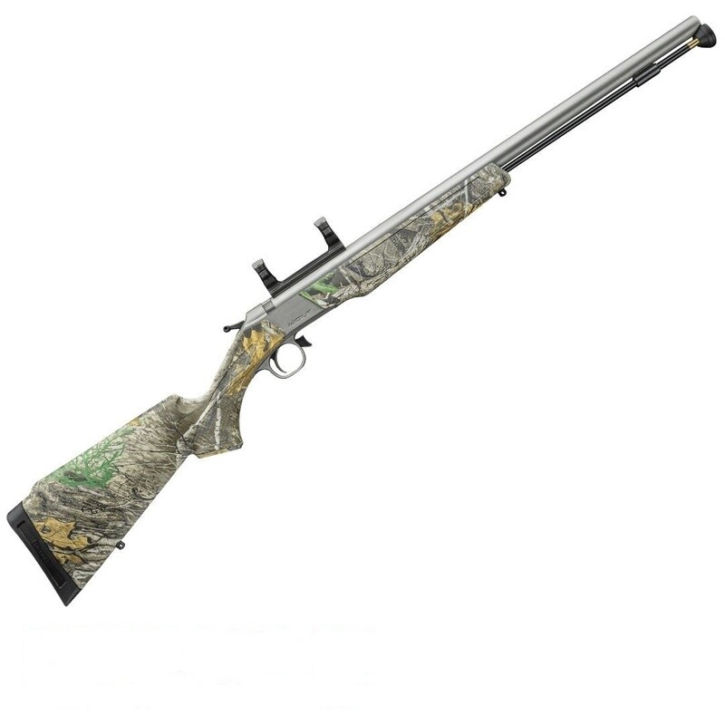 CVA Wolf V2 50 Cal Muzzleloader 24" Stainless Steel Barrel Realtree Edge Camo Stock & Scope ...
