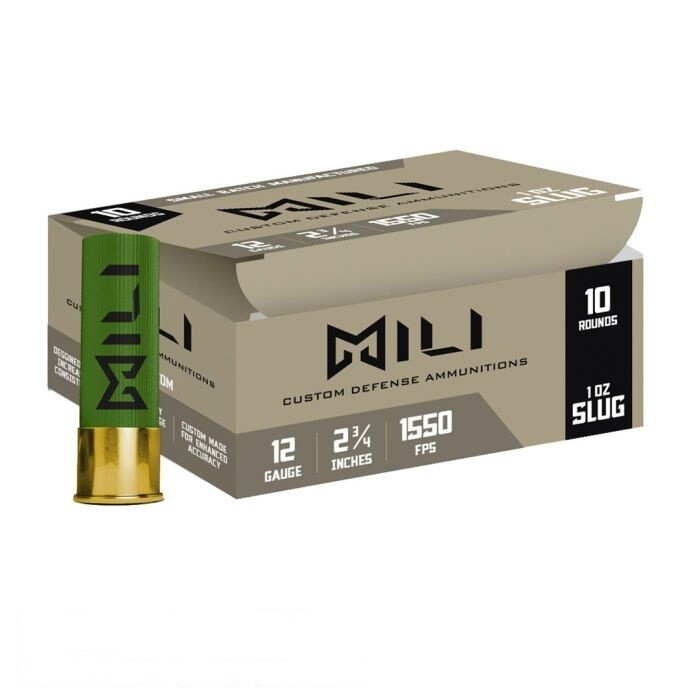 Mili Custom Defense 12 Gauge 2 3/4" 1 oz Slug (10 Rounds) - Triggers ...