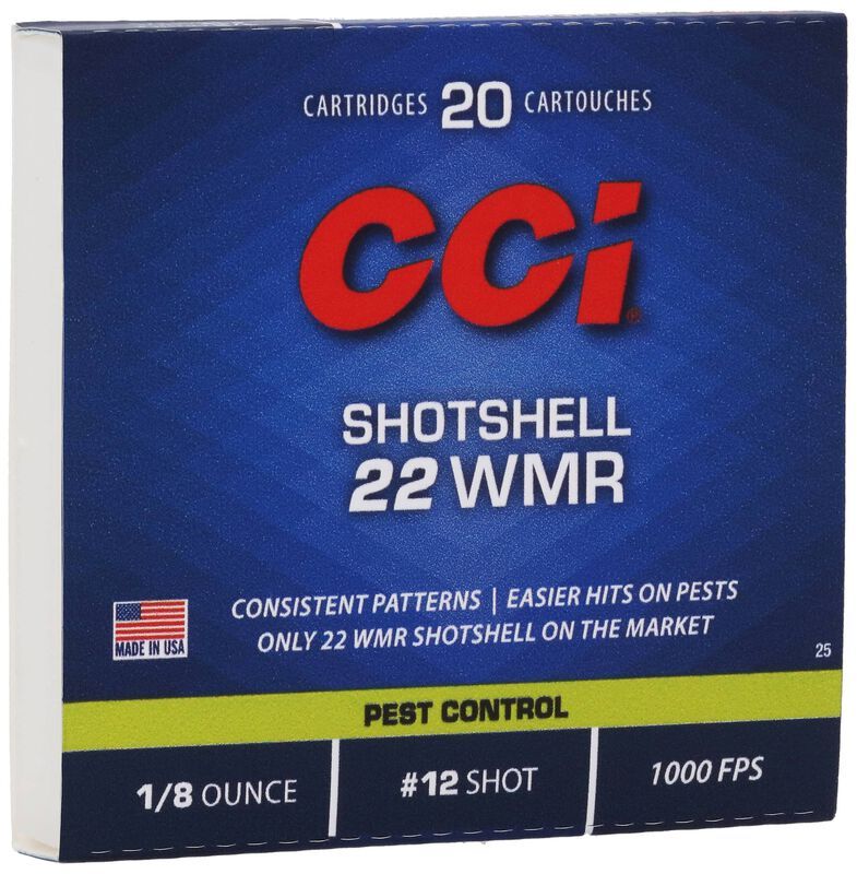 CCI Shotshell 22 WMR #12 Shot 52 Grain Pest Control - Category ...