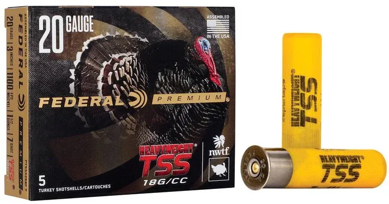 Federal Premium 20 Gauge 3" 1 1/2oz #7 Heavyweight TSS Turkey (5 Shot ...