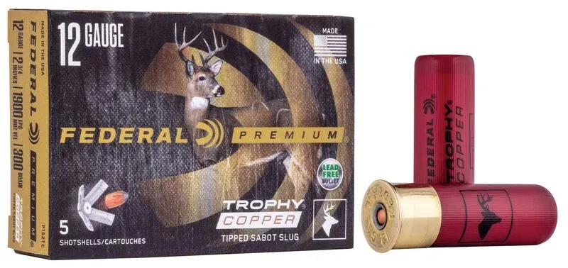 Federal Premium Vital-Shok 12 Gauge 2 3/4" 300 GrainTrophy Copper Sabot ...