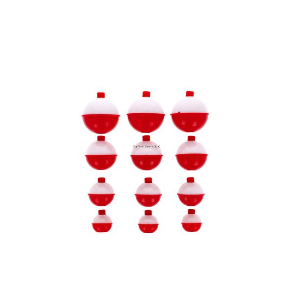 Eagle Claw Q07030-001 Round Snap-On Plastic Floats, Red/ White Assorted ...