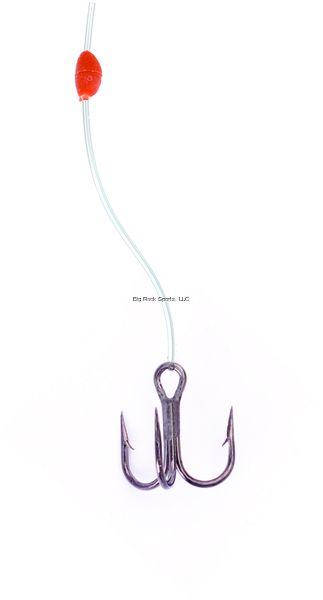 Eagle Claw L950GH-8 Lazer Sharp Stinger Snelled Hook Rig, Size 8 Heavy Wire, Treble, Platinum ...