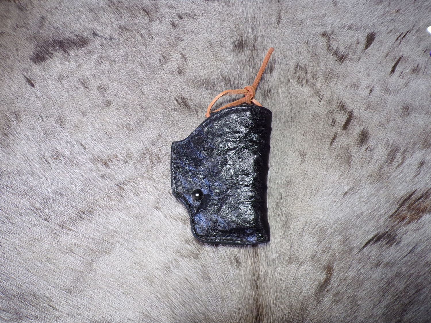 240 Glock 26 Black Ostrich RH - Store - Simply Rugged Holsters