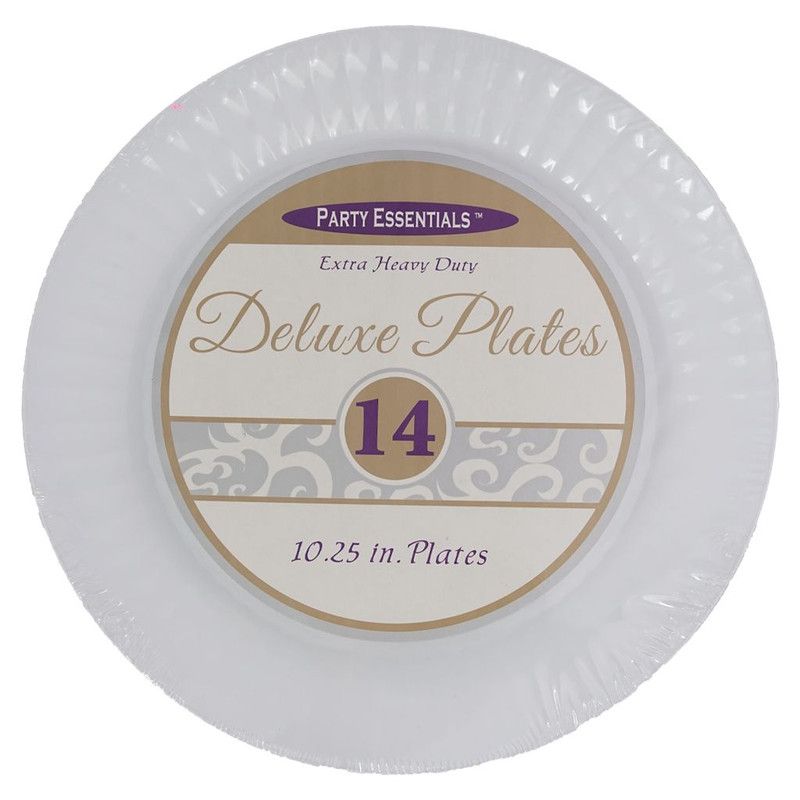 WHITE DELUXE PLATE 10.25 14CT