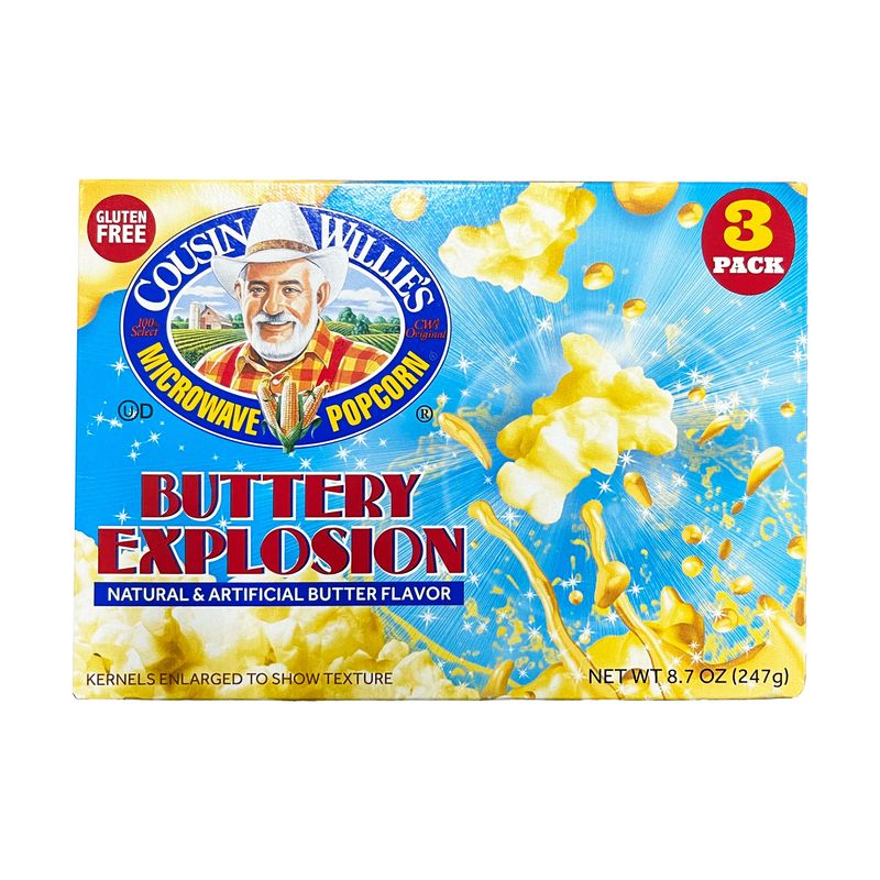 Extra Butter Popcorn Cousin3pk