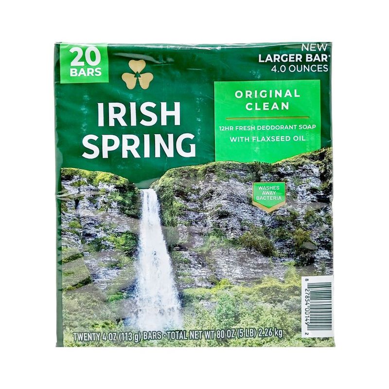 Jabon Irish Spring 4 Oz 20 Ct