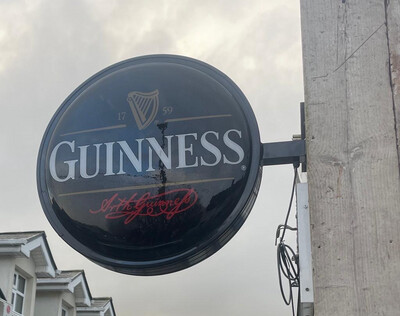 Exterior Double-Sided Illuminated GUINNESS Waterford Tankard Sign