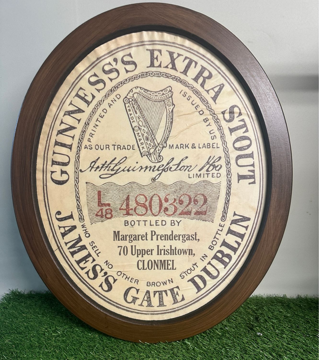 Framed Guinness Label