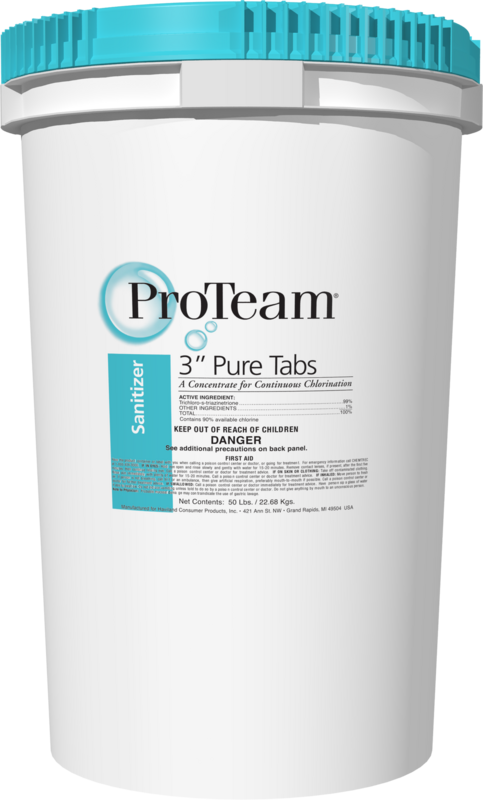 50 lb Drum 3" Pure Tabs Chlorine Tablets - Store - Farmer's Pool & Spas