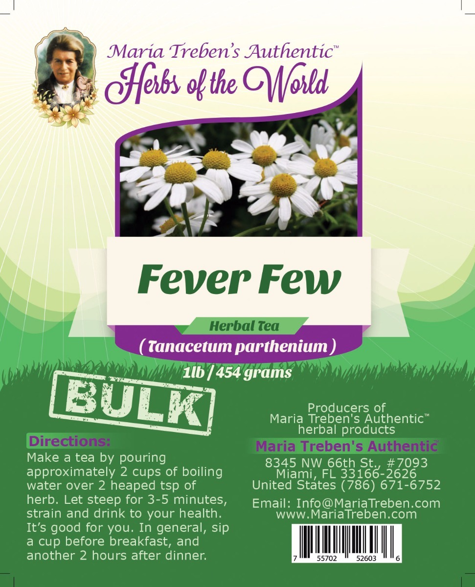 Feverfew Leaf (Tanacetum Parthenium) 1lb/454g BULK Herbal Tea - Maria ...