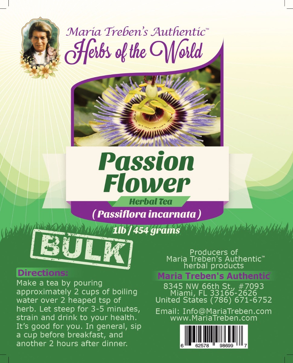 Passion Flower (Passiflora incarnata) 1lb/454g BULK Herbal Tea - Maria ...