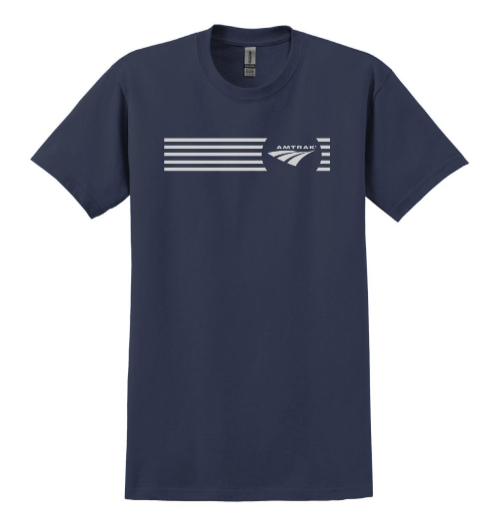 Amtrak 5 Stripe Logo Tee #252