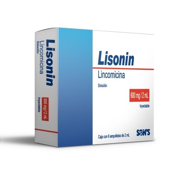 LISONIN 600 MG/2ML 6 AMP ADULTO PR IM IV