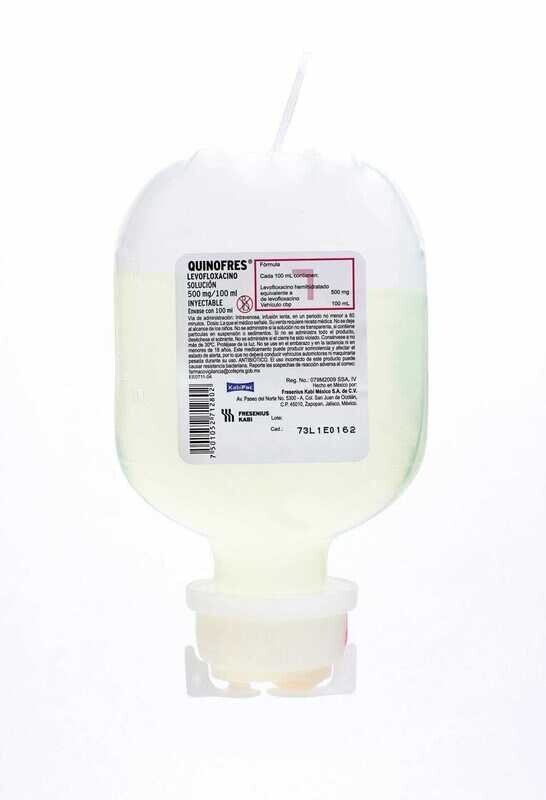 QUINOFRES 500 MG/100 ML FCO INY 100 ML