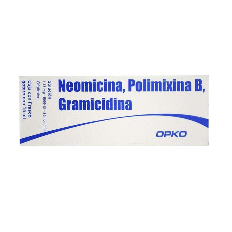 NEOMICINA, POLIMIXINA B Y GRAMICIDINA SOL 15 ML OPKO
