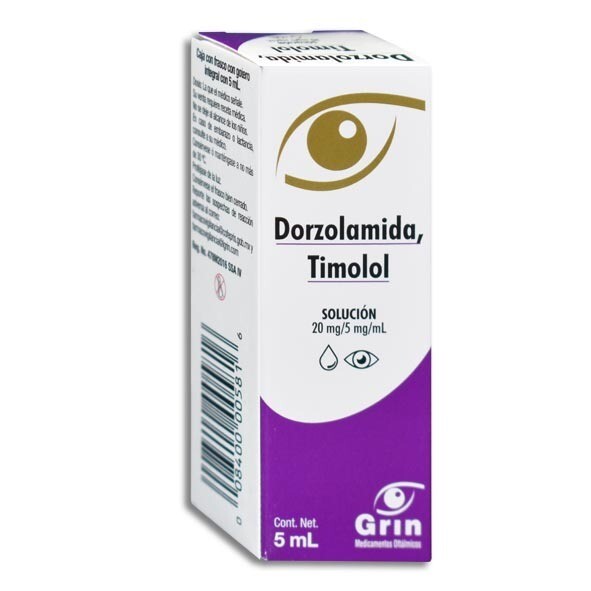 DORZOLAMIDA, TIMOLOL 20/5 MG/ML SOL OFT GRIN