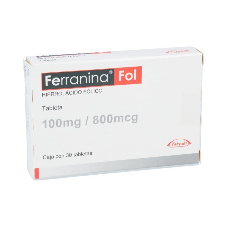 FERRANINA FOL 100MG/800MG 30 TAB