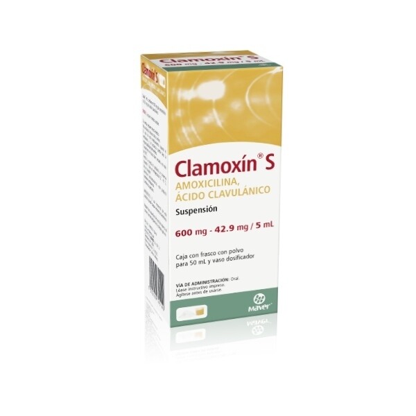 CLAMOXIN S 600/42.9 MG/5 ML SUSP 50 ML