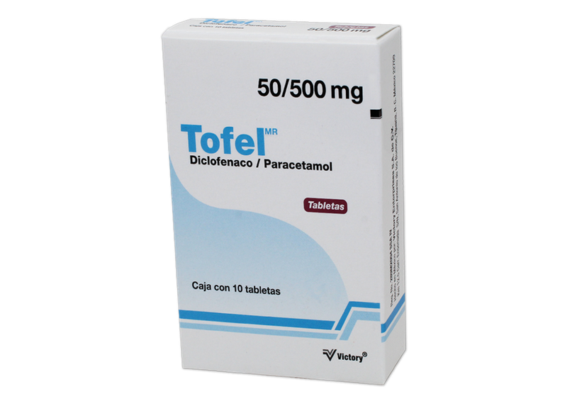 TOFEL 50/500 MG 10 TAB