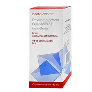 DEXTROMETORFANO, GUAIFENESINA, FENILEFRINA AD JBE 118 ML BEADVANCE