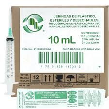 JERINGA 10 ML VERDE 22GX32MM 100 PZAS DL