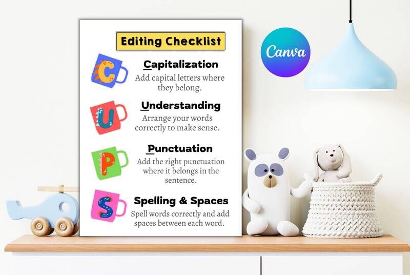 CUPS Editing Writing Strategy Checklist Poster, English Classroom Decor ... CUPS Editing Writing Strategy Checklist Poster, English Classroom Decor ...
