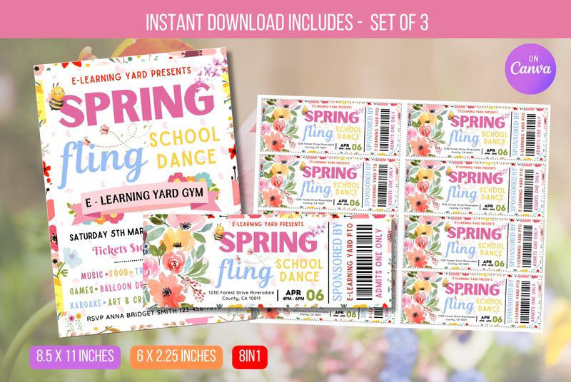 EDITABLE Spring Fling Market Flyer, Easter Festival Fundraiser Event ...