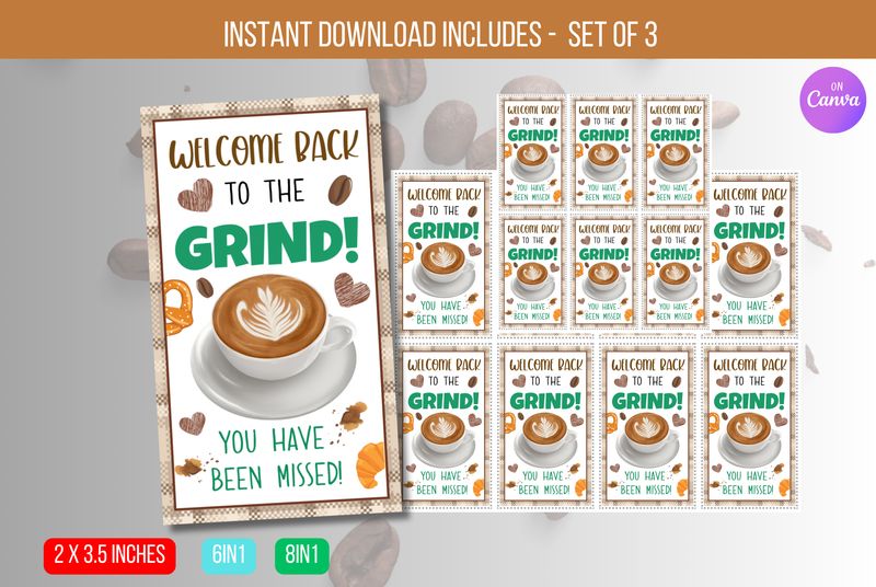 EDITABLE Welcome Back To The Grind Coffee Sign, New School Year ...