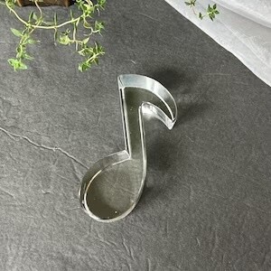 Vintage Tiffany & Co. Glass Paperweight Music Note - RS3242