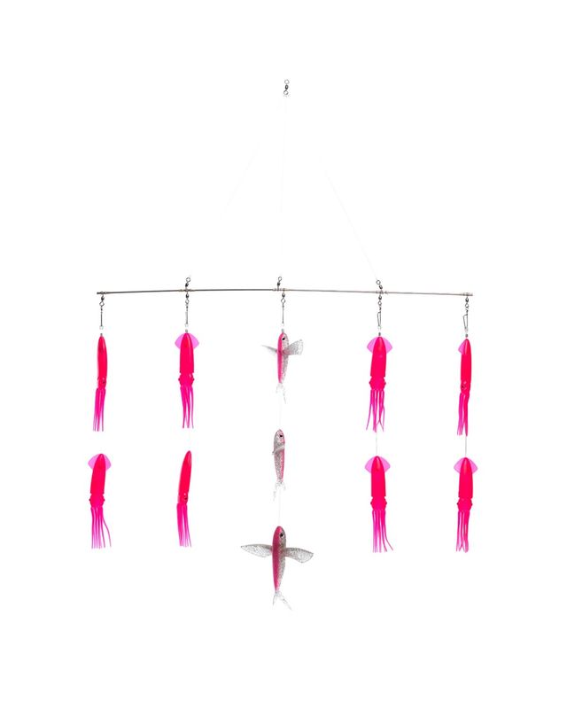 SEA PRO TEASER BAR 900mm 8 PINK SQUID/3 PINK BIRD