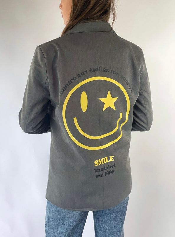 SMILEY BLAZER - GRIJS