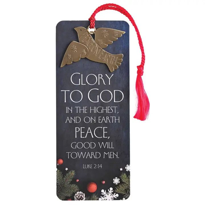Embellished Bookmark Glory To God Dove