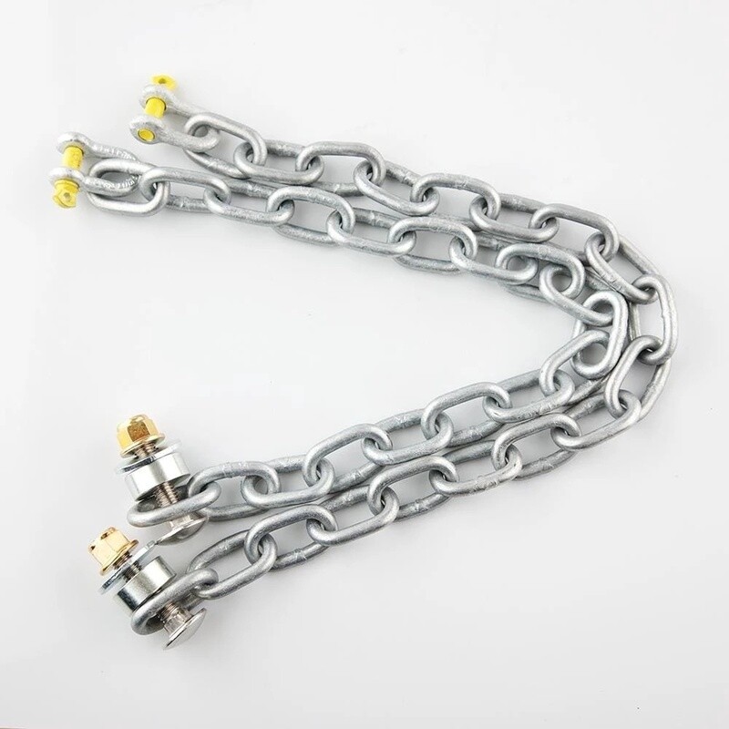 Black Carbon Target Chain Kit Long - 18 Link 8mm Gal Chain, Nylok Nuts ...