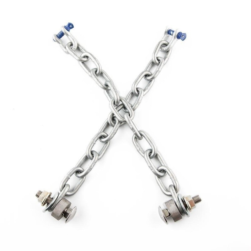 Black Carbon Target Chain Kit Short - 10 Link 8mm Gal Chain, Nylok Nuts ...