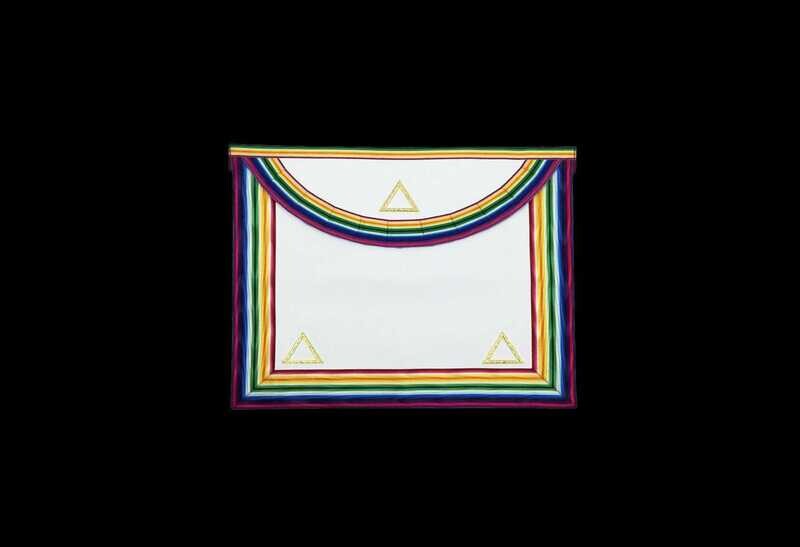 RAM Grand Officers Apron - lambskin (Gold Triangles)