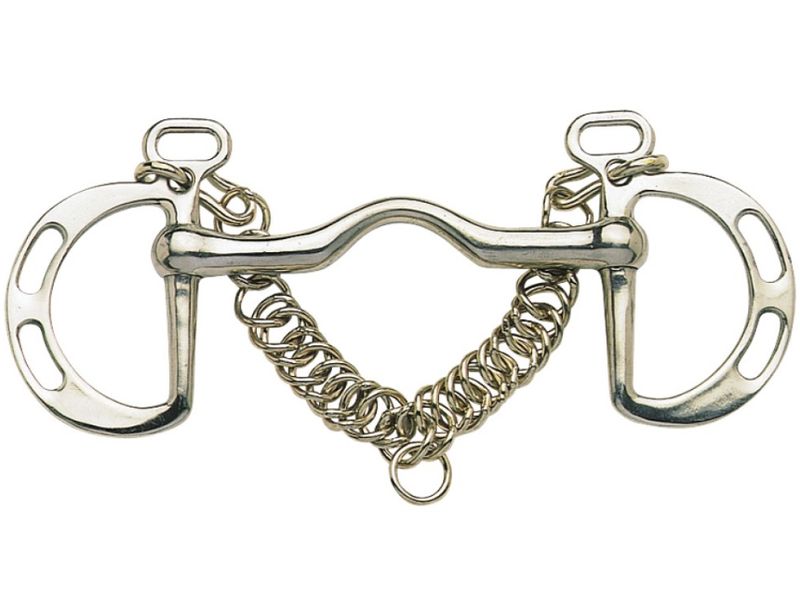 KIMBLEWICK BIT W/PORT MOUTH & SLOTTED CHEEKS