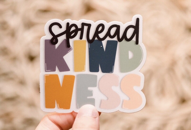 Spread Kindness Vinyl Sticker, 3x2in