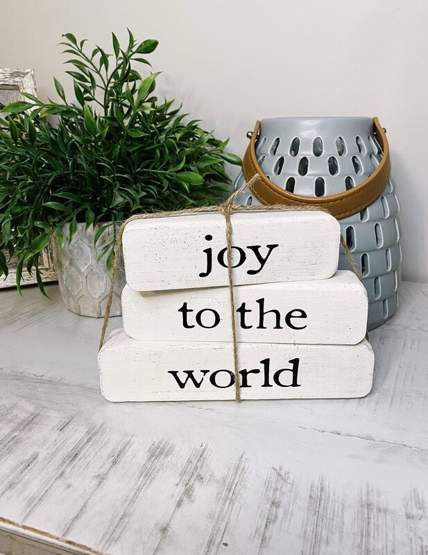 Joy To The World Stacked Block Set