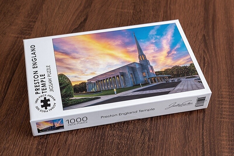 Preston England Temple Landscape 1000 Piece Jigsaw by Jonathan Ellison