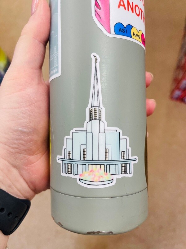 Preston Temple Sticker (Flowers)