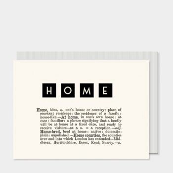 Dictionary Card - Home