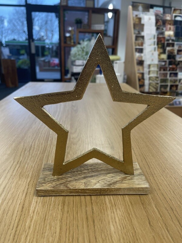 Metal Star Table Top Star Decoration Gold