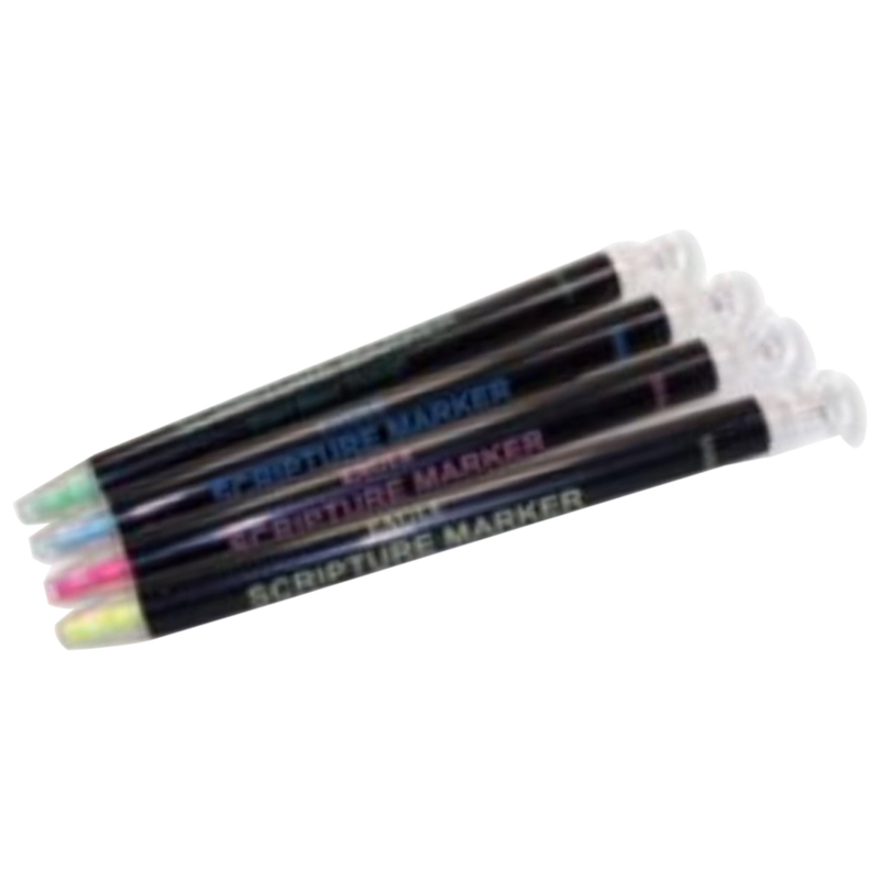Dry Marker Package: 4 Colors Scripture Marker 4-Pack