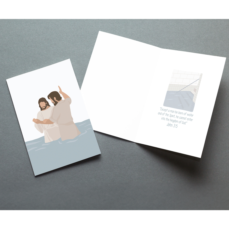 Jesus Set the Example Baptism Greeting Card
