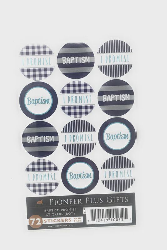 I Promise Baptism Stickers (Boy)