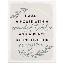 Crowded Table. Wall Sign, 9"x 12"