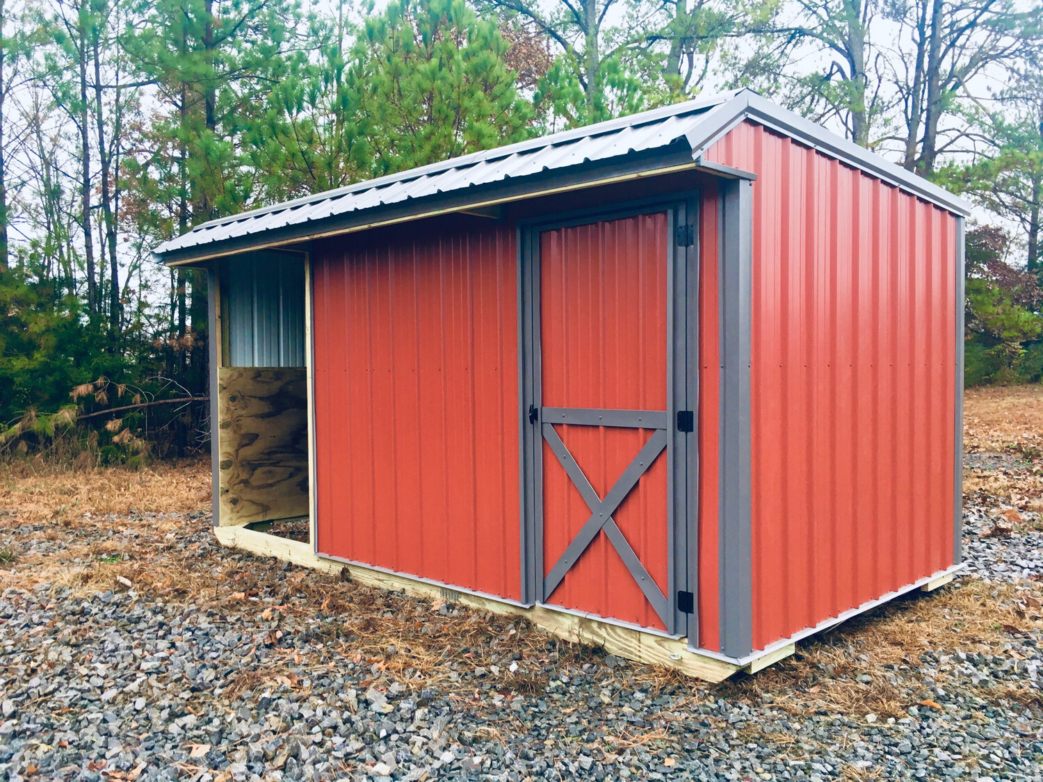 8x15x8 TINY BARN - Birthing Or Milking Area, Hay Feed Storage